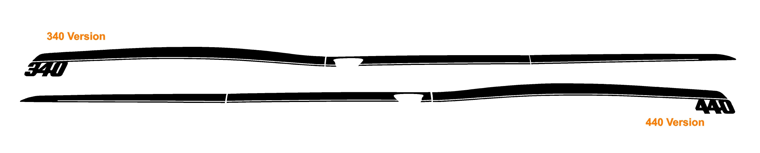 Plymouth Duster side stripe Decals 1971-1972 #2021 | Car Pretty Inc.