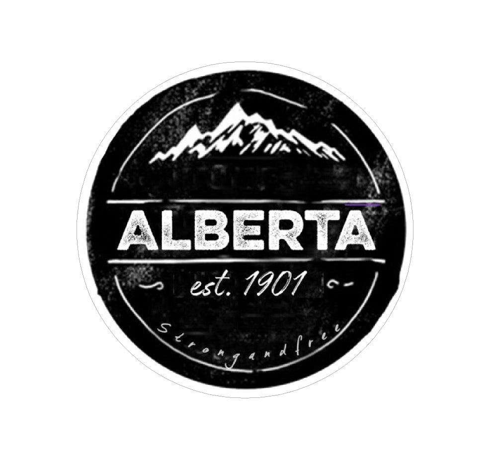 #3667E Alberta mountain circle logo black and white | Car Pretty Inc.