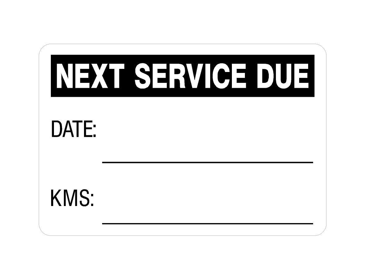 #3701_M1 Oil Change Service Due Decals | Car Pretty Inc.