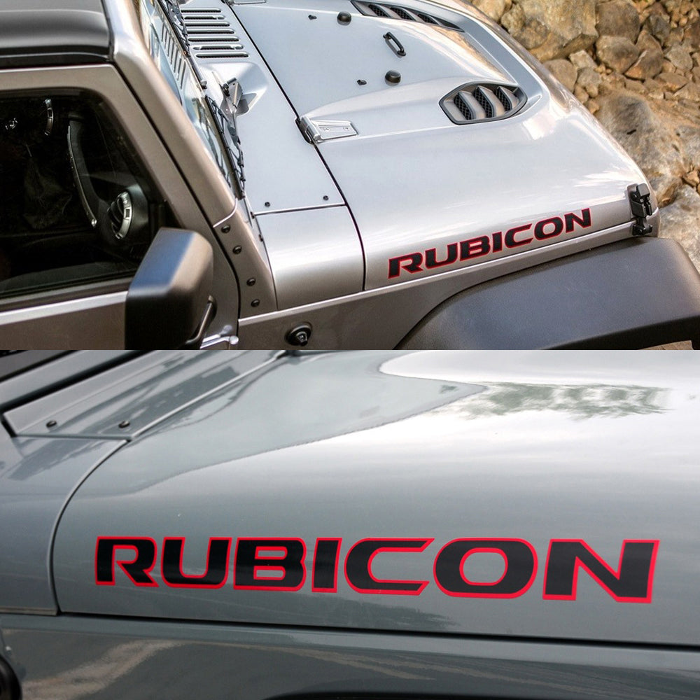 Jeep Rubicon Hood Decals #3651 | Car Pretty Inc.